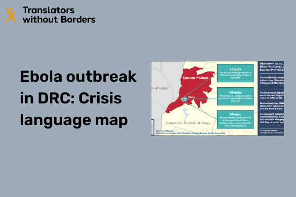 Ebola outbreak DRC — Crisis language map - CLEAR Global